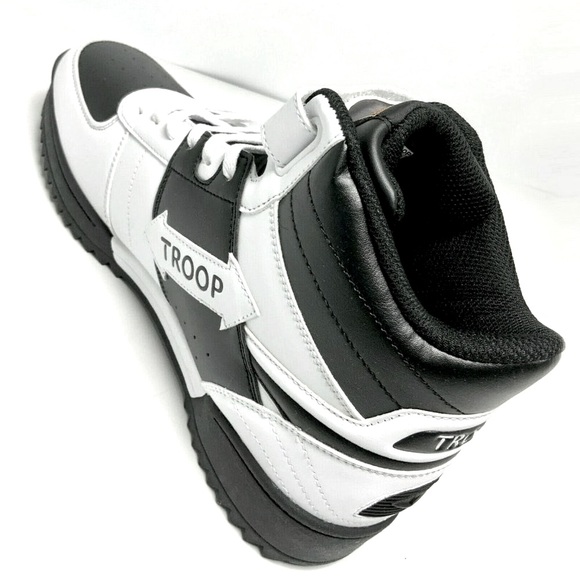 Troop | Shoes | Mens Troop Crown Mid Ripple Black White Hightop ...